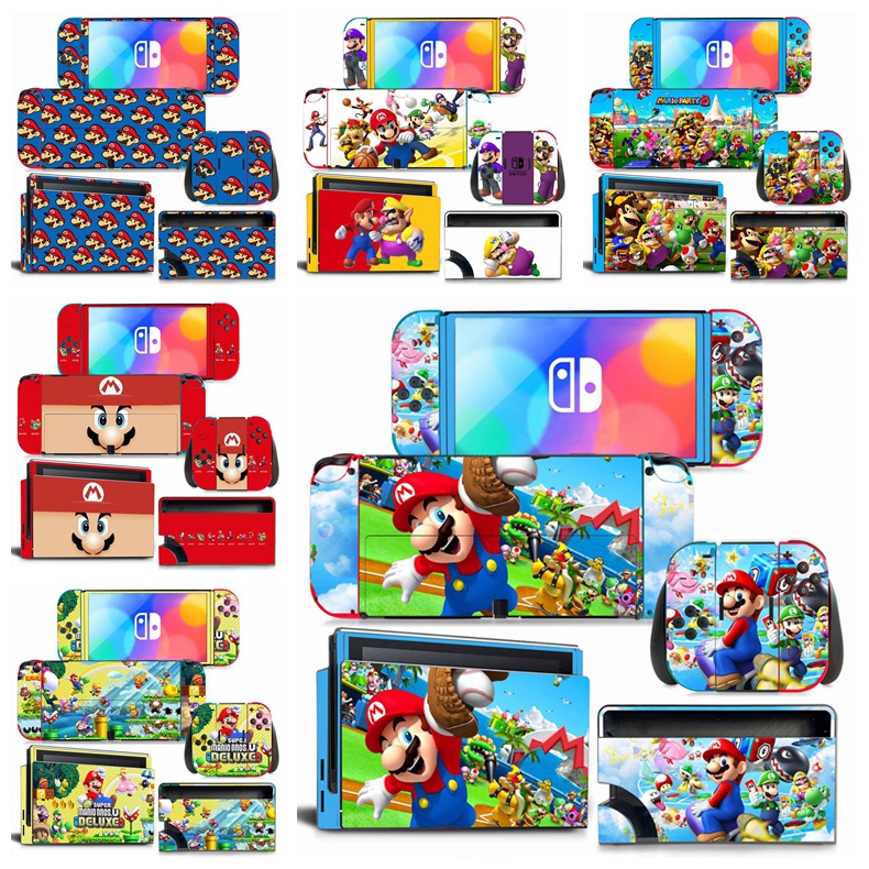 Super Mario Bro Pattern Skin Sticker Compatible with Nintendo Switch ...