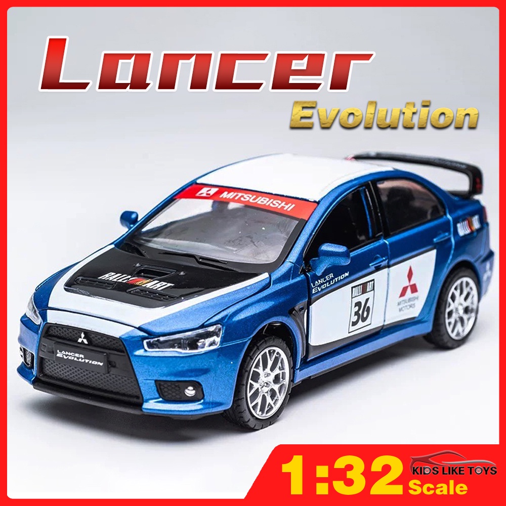 KLT 1:32 Mitsubishi Lancer Diecast Model Car Alloy Cars Toys Collection ...