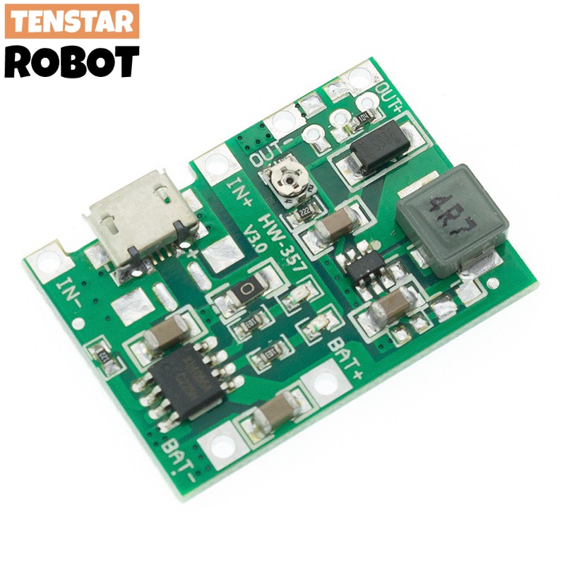 Lithium Li-ion 18650 3.7V 4.2V Battery Charger Board DC-DC Step Up ...