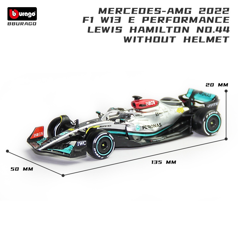 Bburago 2024 1:43 F1 Mercedes-AMG W14 W15 #44 Hamilton last1 #63 ...