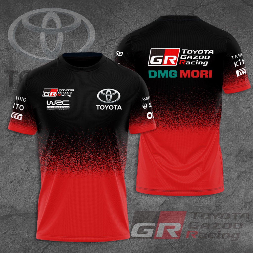 Toyota Gazoo Racing DMG Mori W2C Men's T-shirts Summer Short Sleeve New ...