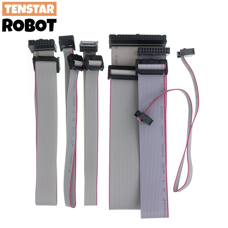 2.54MM pitch FC-6/8/10/16/20/40 PIN 30CM JTAG ISP DOWNLOAD CABLE Gray ...