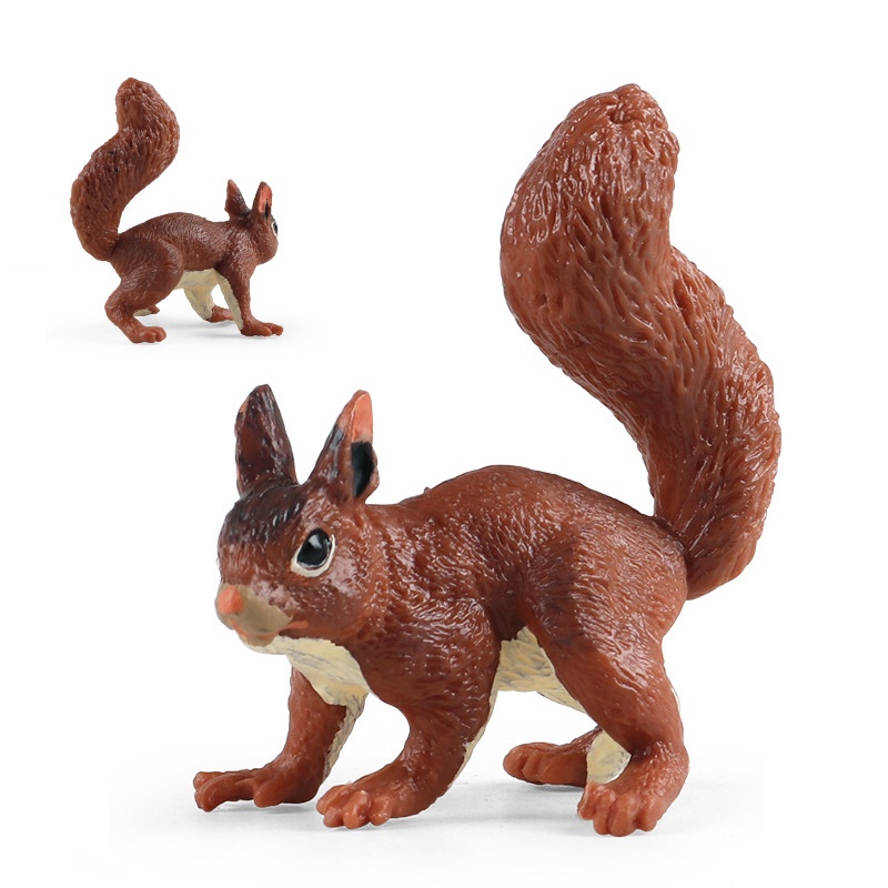 Mini squirrel animal model children cognitive toy simulation prop ...