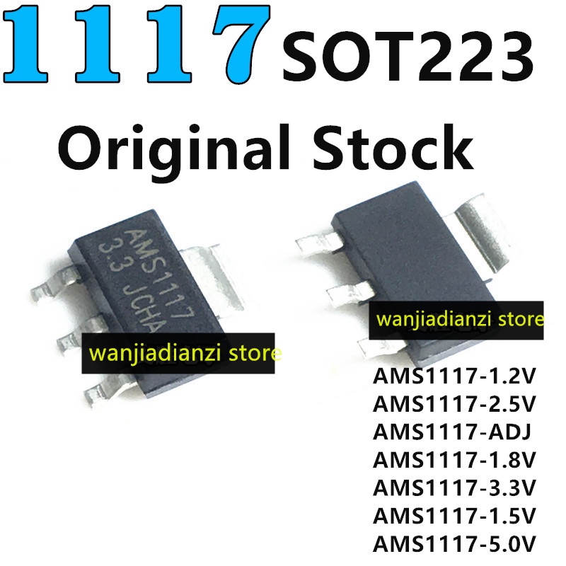STOCK 10pcs New original AMS1117 AMS1117-3.3 AMS1117-5.0V AMS1117-A AMS1117-3.3 SOT223 chip IC ...