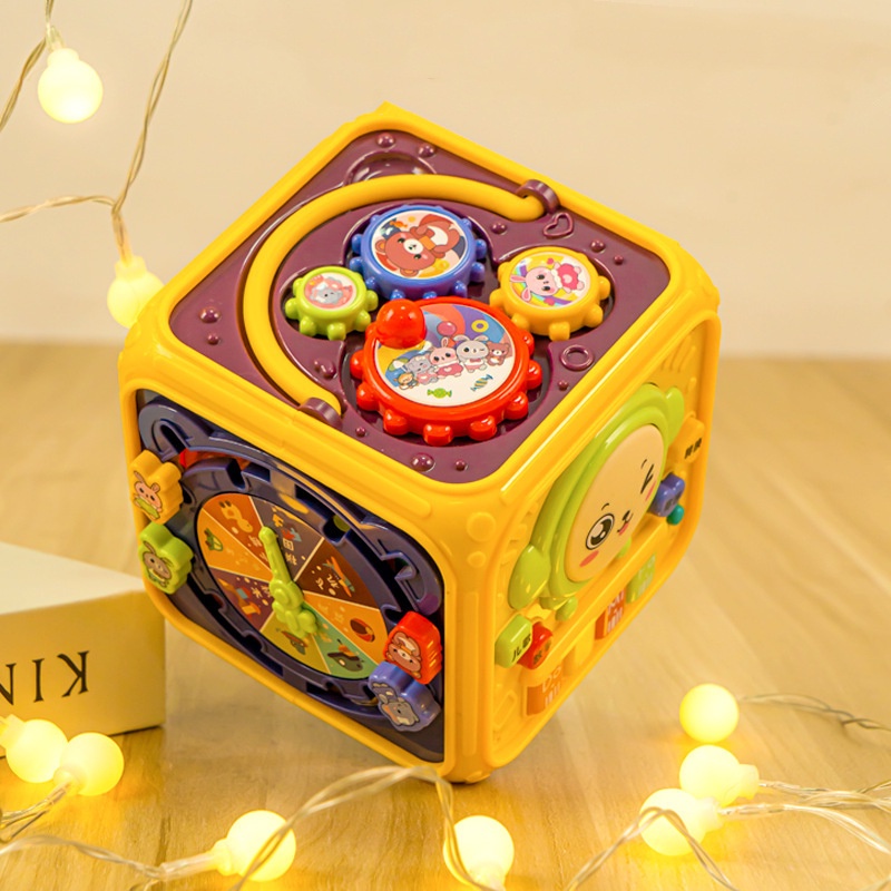 Baby Activity Cube Toddler Toys Educational Shape Sorter Musical Toy ...