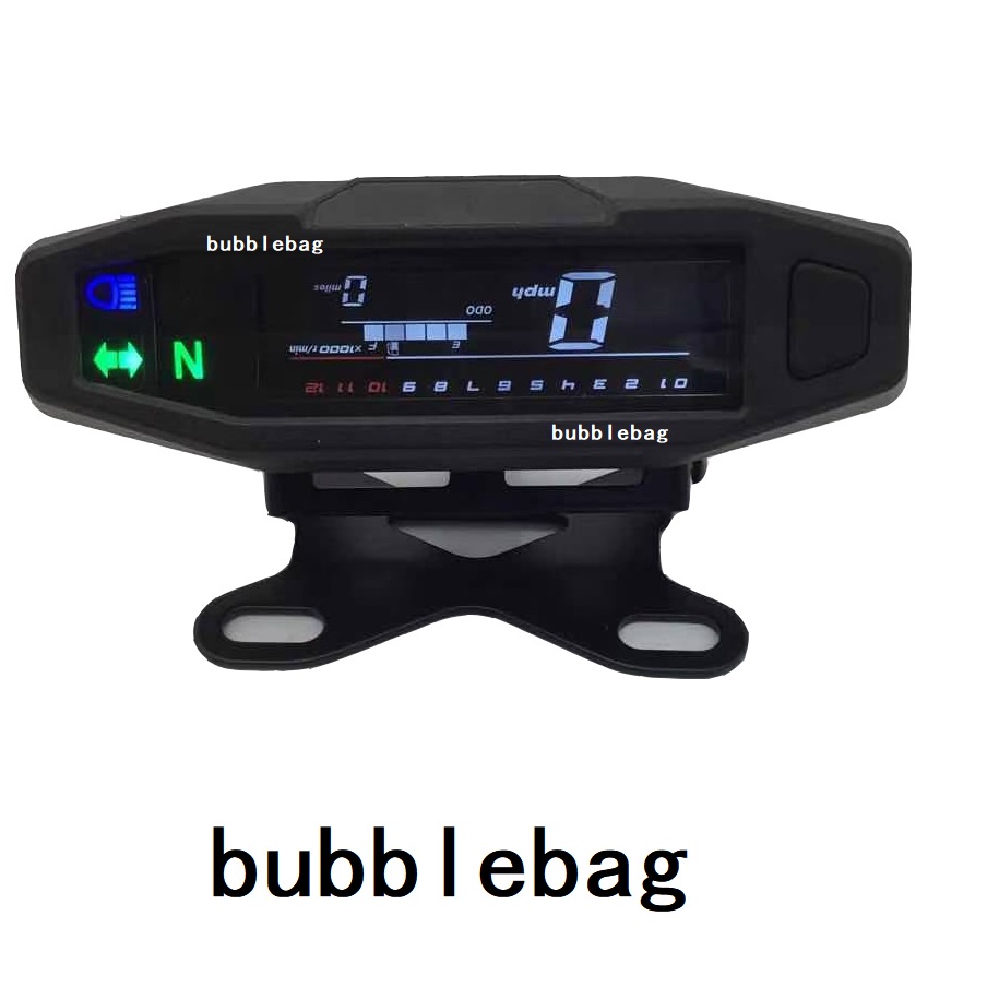 For KR200 Universal Moto RPM Tachometer Speedometer Speed Gauge Tacho ...