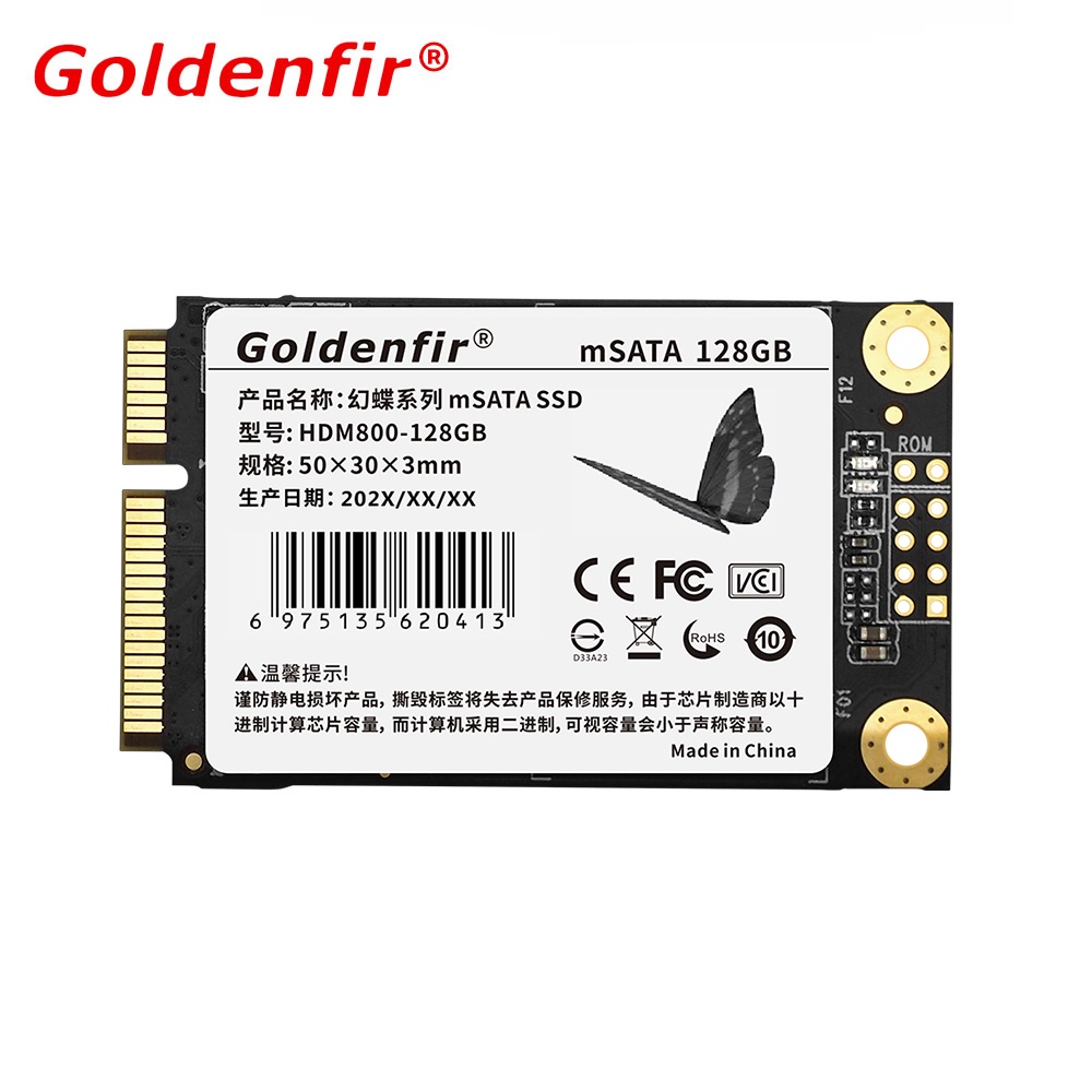 Goldenfir mSATA SSD SATA3.0 120GB 128GB Mini SATA 64GB 240GB 256GB Solid State Drive Disk ...