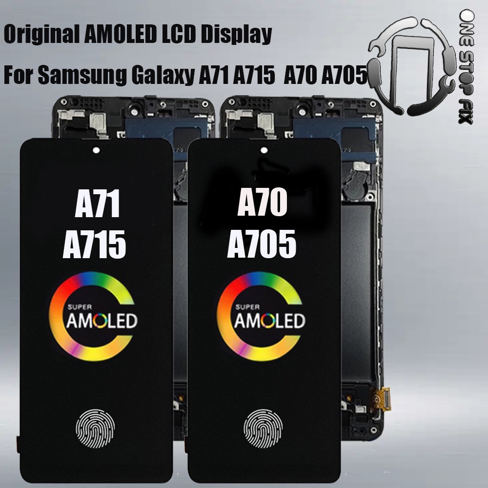 AMOLED original front screen Samsung Galaxy A70 A705 touch screen ...