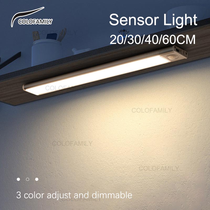 Motion Sensor Led Light Night Light Kitchen Cabinet Closet Lamp ...