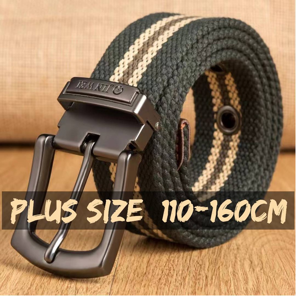 110-160cm Men's Plus Size Woven Ultra-Long Fat Guy Canvas Belt | Shopee ...