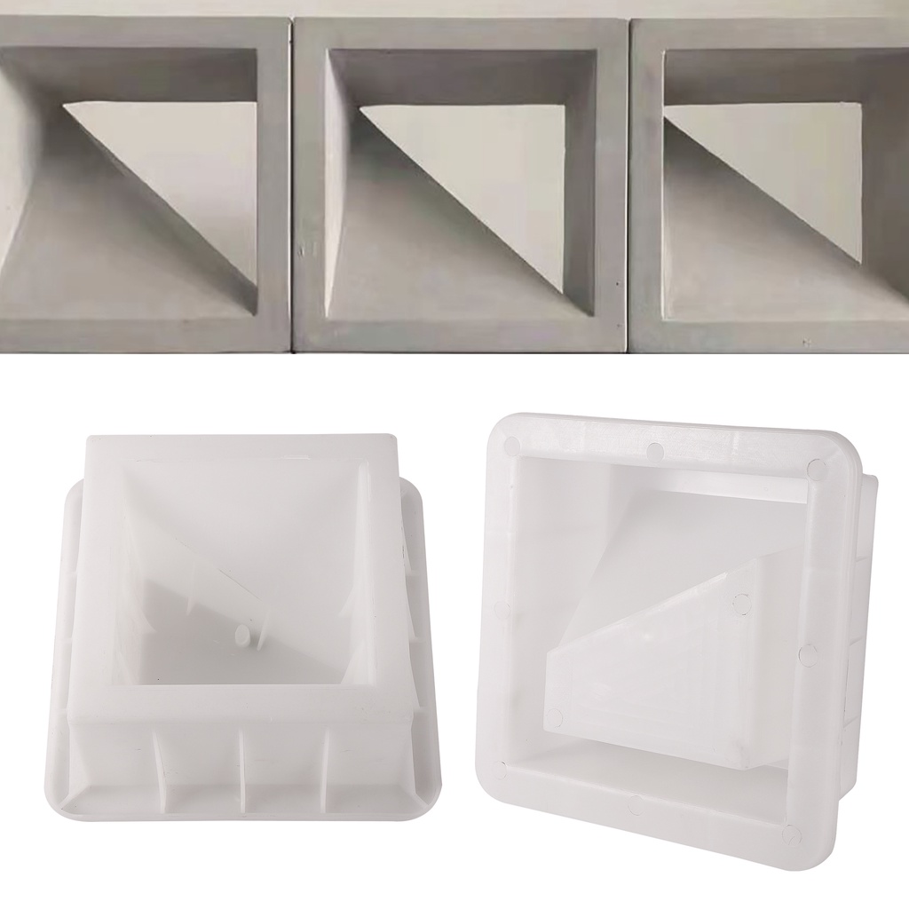 Cement hollow brick mold plastic geometry modern 3d diy air-brick grid ...