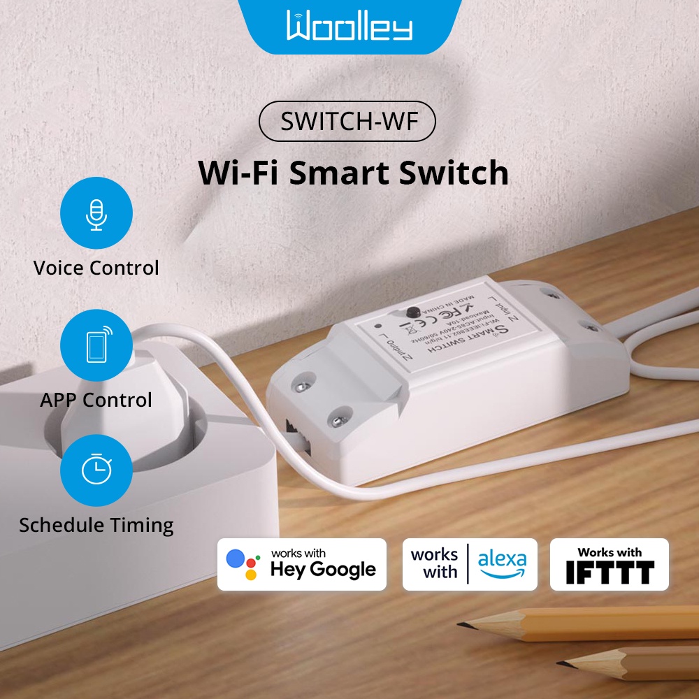 Woolley SWITCH-WF-BUP 10A WiFi Smart Switch Universal Breaker Timer APP ...