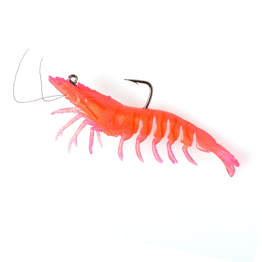 TL Soft Lifelike Shrimp Baits 1PC Plastic Lures Simulation Prawn Lure ...