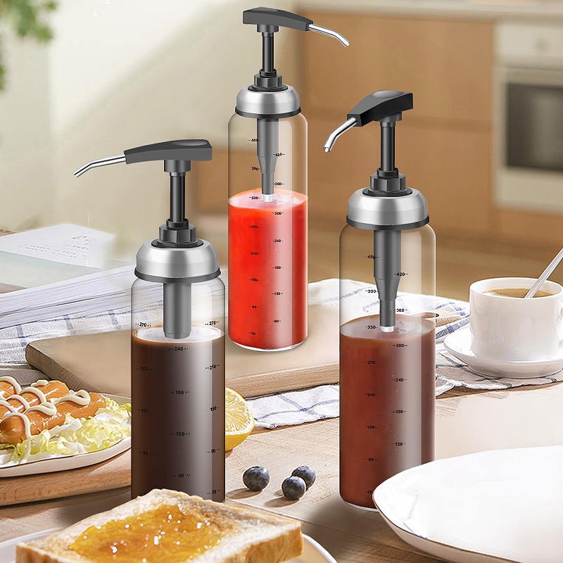 APPKER Seasoning Squeeze Sauce Bottle Dispense Lead-Free Glass Sealed ...