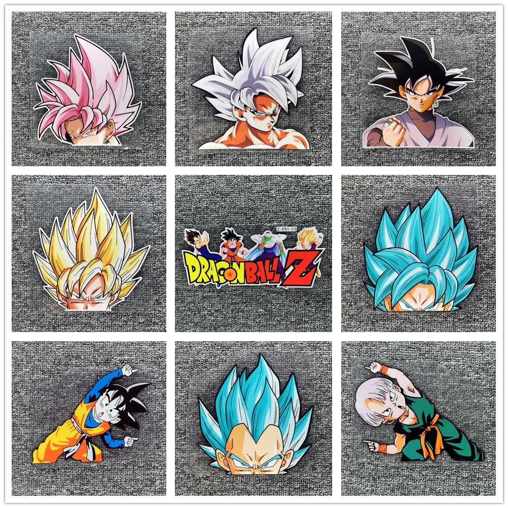 Car Stickers Dragon Ball Z Son Goku Vegeta Super Saiyan Anime ...