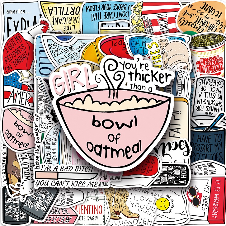 50 Piece Funny Cartoon Stickers Waterproof DIY For Phones Laptop Car ...