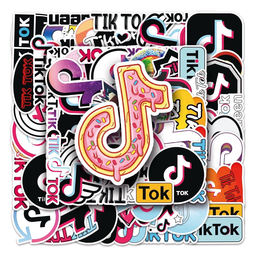 50 Piece Funny Tiktok Stickers Waterproof DIY For Phones Laptop Car ...
