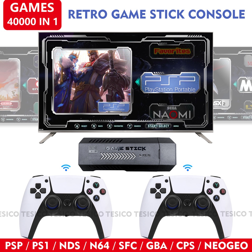 P5 PRO Video Game Console 64GB/128GB 40000 Free Games HD TV Game 3D Two ...