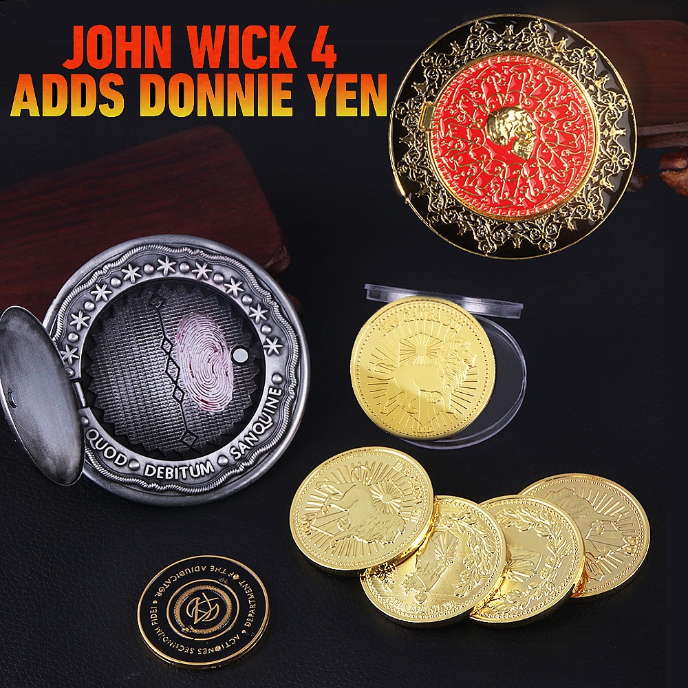John Wick 4 Judgment Coin Gold Fast Chase Keanulivis Killer Blood Deed ...