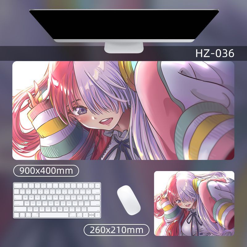 [700 * 300] One Piece Mouse Pad Oversized Uta Luffy Yamato Ace Zoro ...