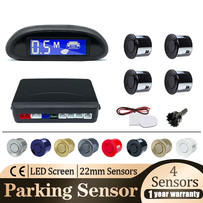 Reverse Parking Sensor Complete Kit With Digital Display Sound Signal 4 ...