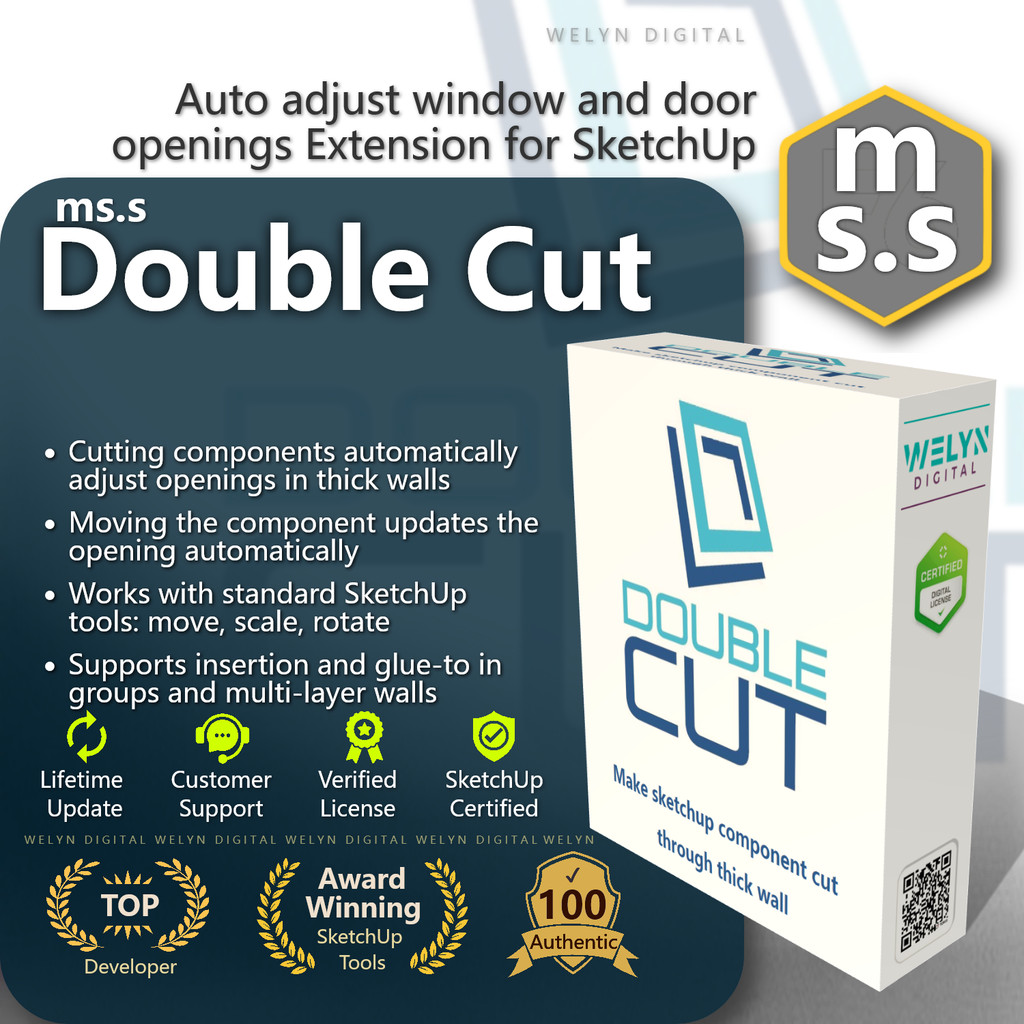 SketchUp | Plugins | Tutorial 2026 Double Cut 2.0.2 - Make sketchup ...