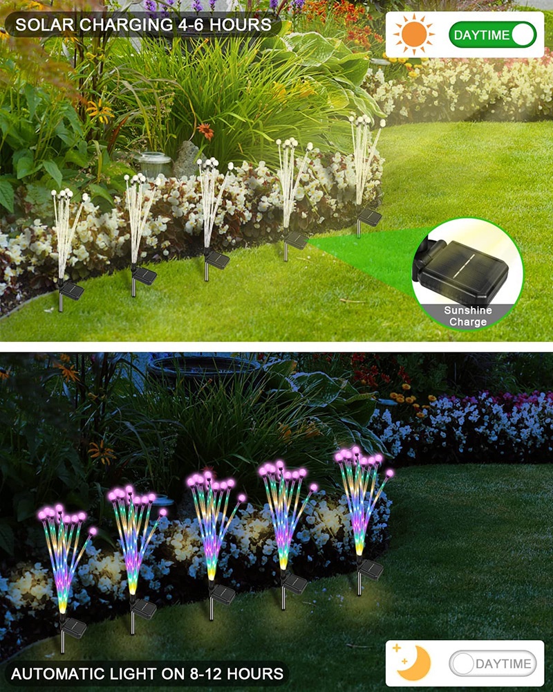 🔥Ready Stock🔥NEW Solar LED Swing Garden Light / Color Changing Firefly Floor Lamps / Garden ...