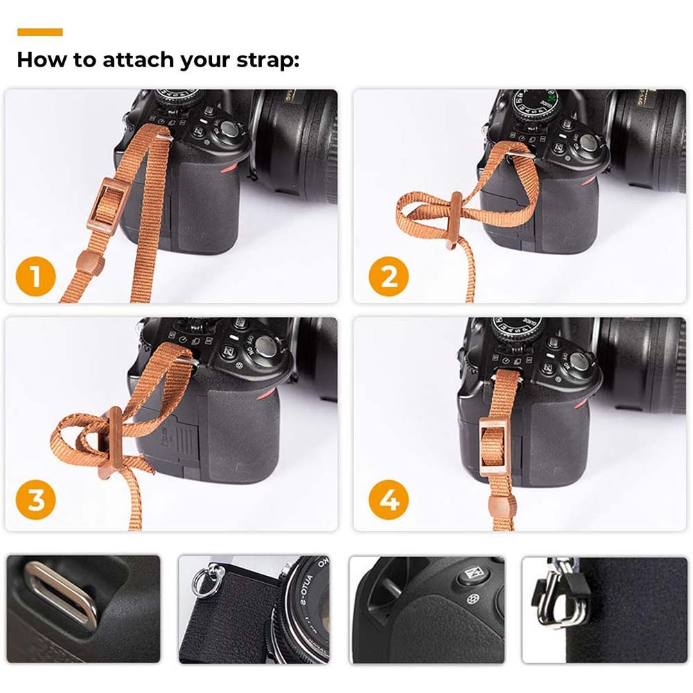 Pink Stripe Camera Strap - Double Layer top-grain Cowhide Ends,1.5"Wide ...