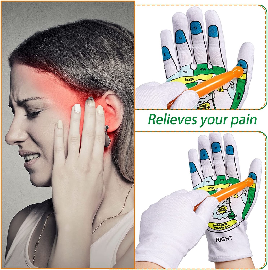 Acupressure Reflexology Gloves Hand Spa Reflexology Tools Massage and ...