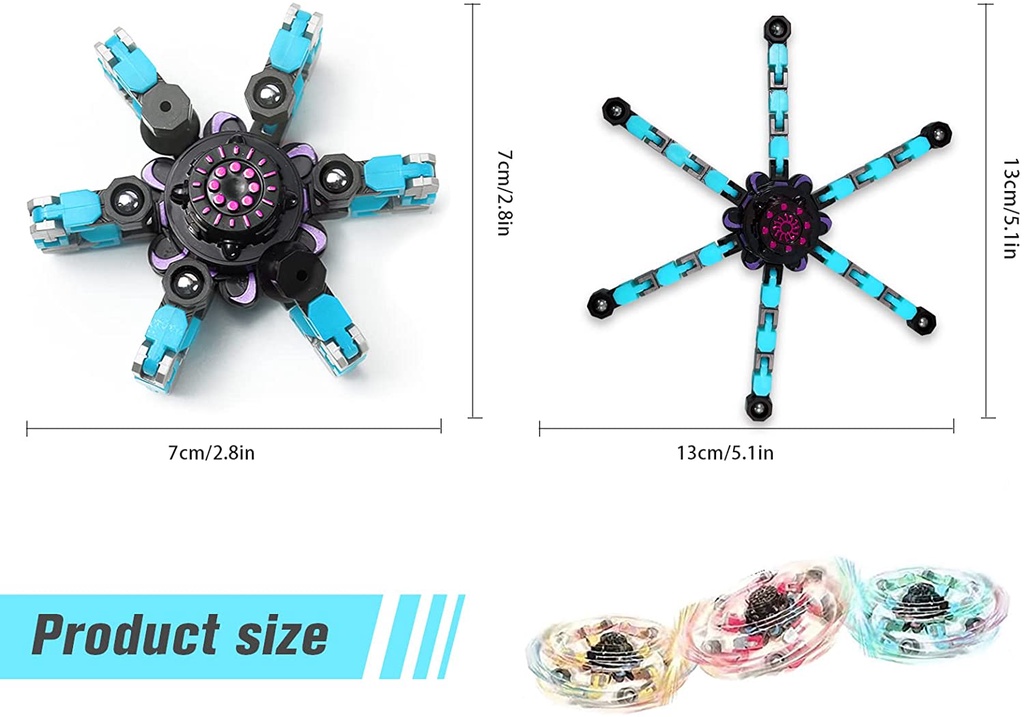Fidget Spinner, Transformable Fingertip Spinners,Fingertip Gyro ...