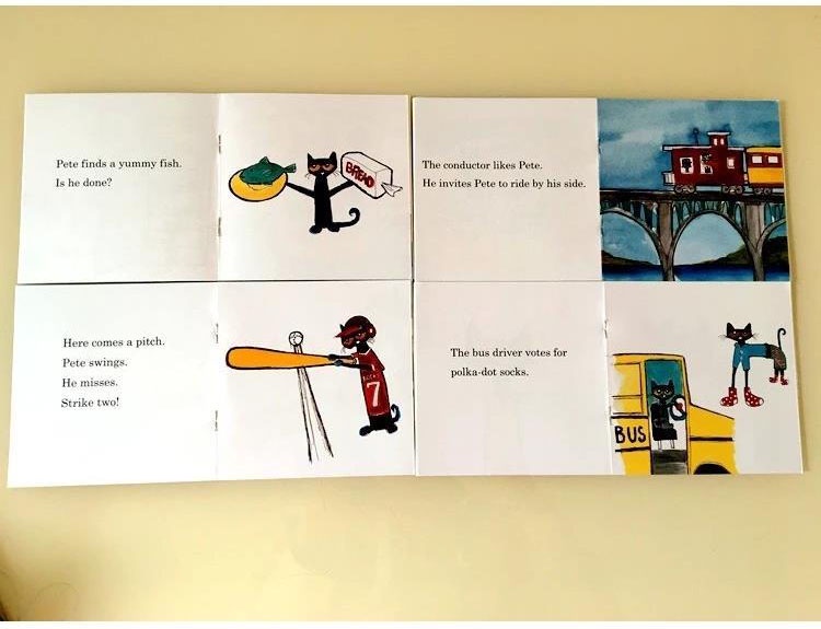 English Picture Book I Can Read Pete the Cat For Kids Mini Books (12pcs ...
