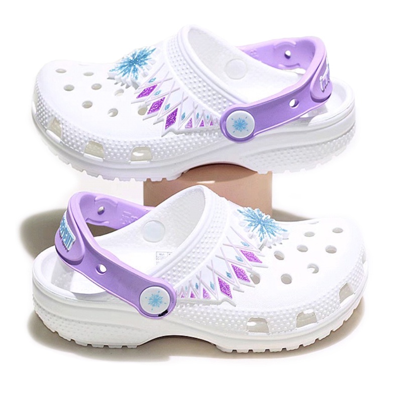 Crocs Children's shoes ice and snow pattern Crocs Girls slipper baby ...
