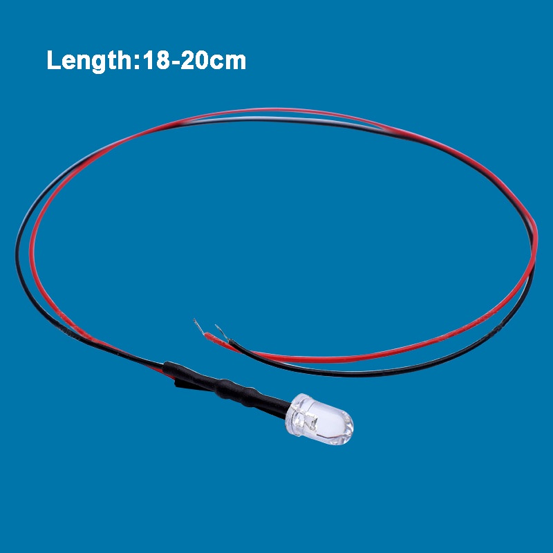 10pcs 3V 5V 9V 12V 24V Led Diode with Wire for Indicator Light DIY ...