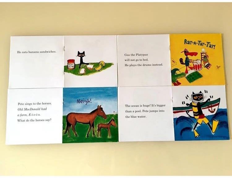 English Picture Book I Can Read Pete the Cat For Kids Mini Books (12pcs ...