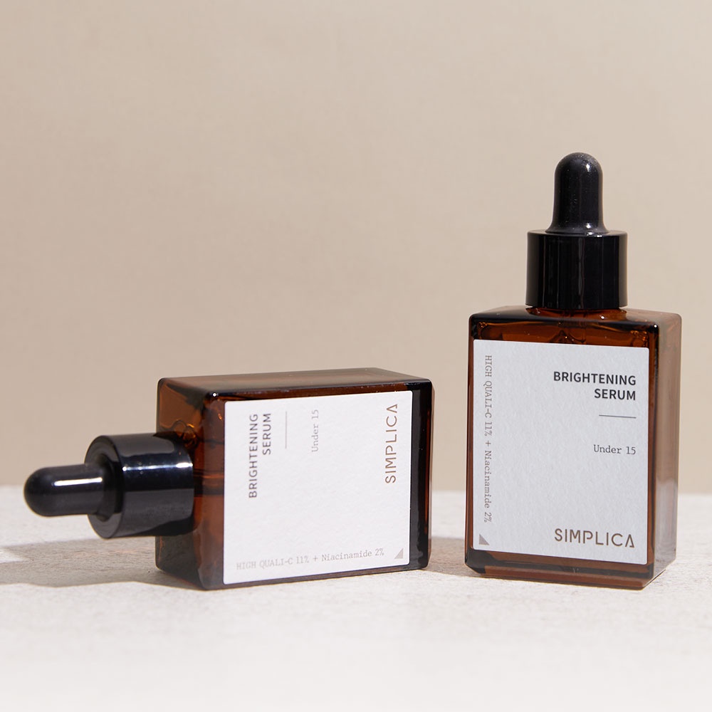 SIMPLICA Niacinamide Brightening Vigan Serum 30ml Hypoallergenic Skin Glow Elasticity Soothing ...