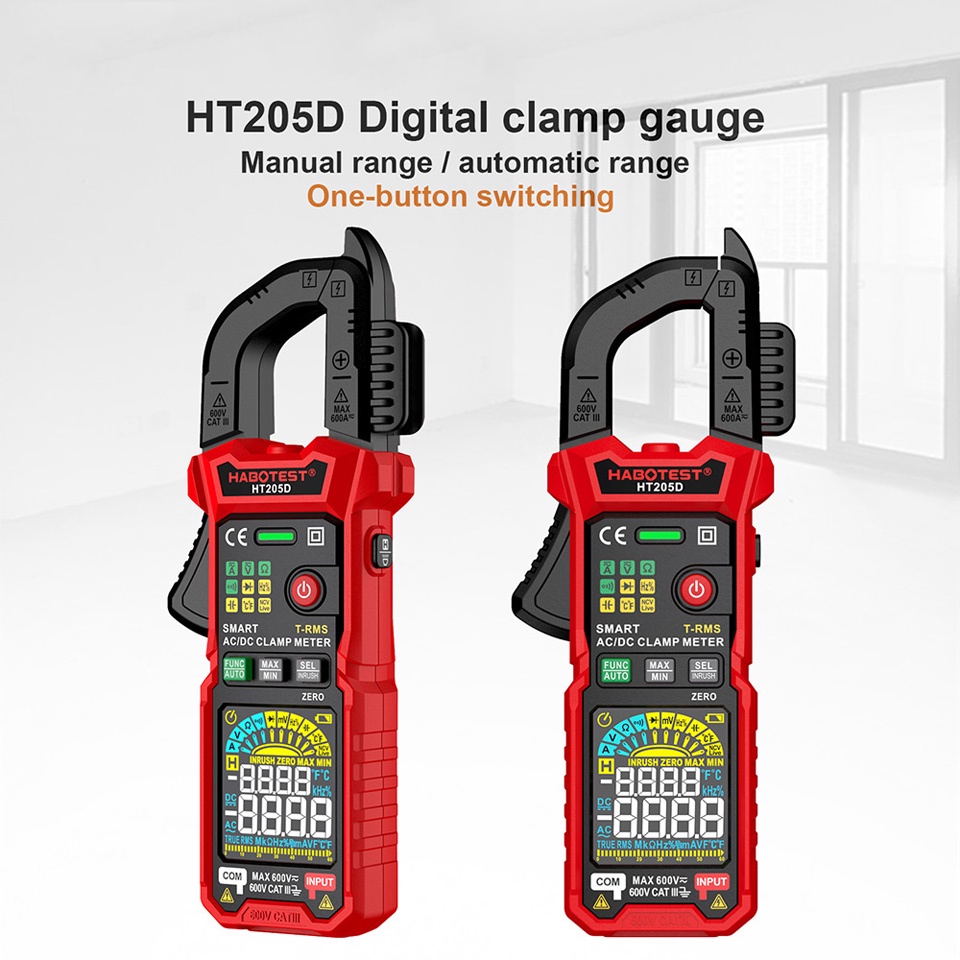 HT205 6000 times clamp meter clamp head automatic identification AC/DC ...