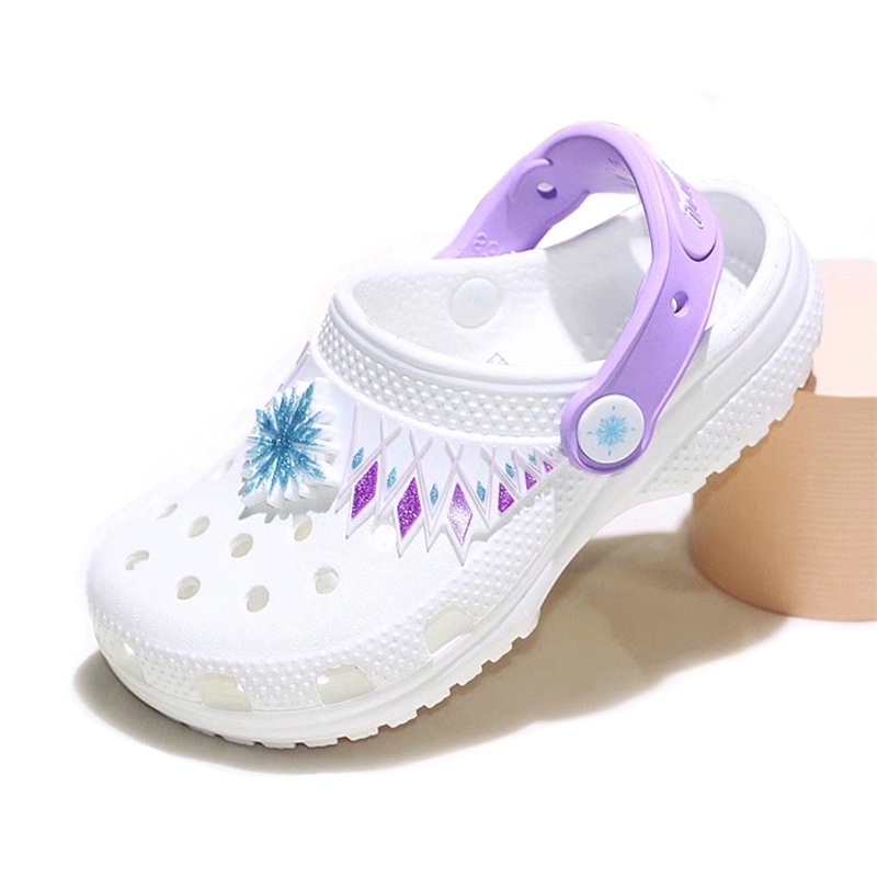 Crocs Children's shoes ice and snow pattern Crocs Girls slipper baby ...