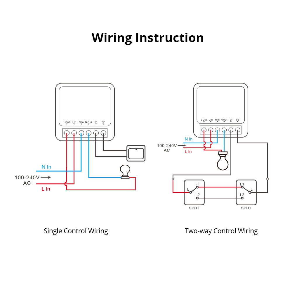 Woolley SA-035-16A-BUP 16A Wifi Smart Switch 2-way Control Mini Wifi ...