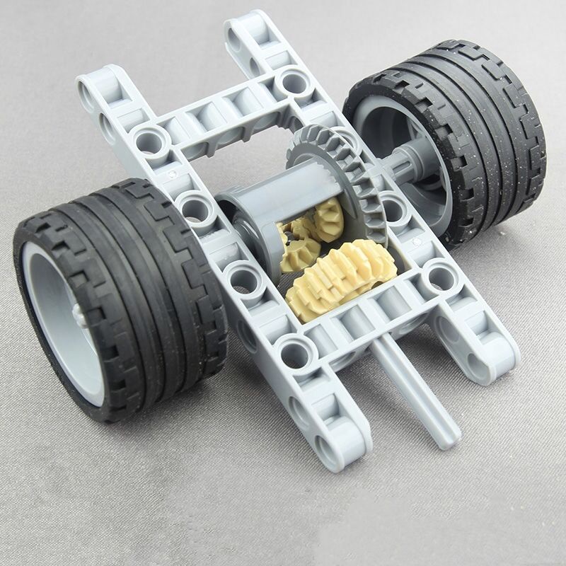 Small Particle Building Blocks Differential Box Gear Compatible Lego Assembly Off-Road Tire Diff ...