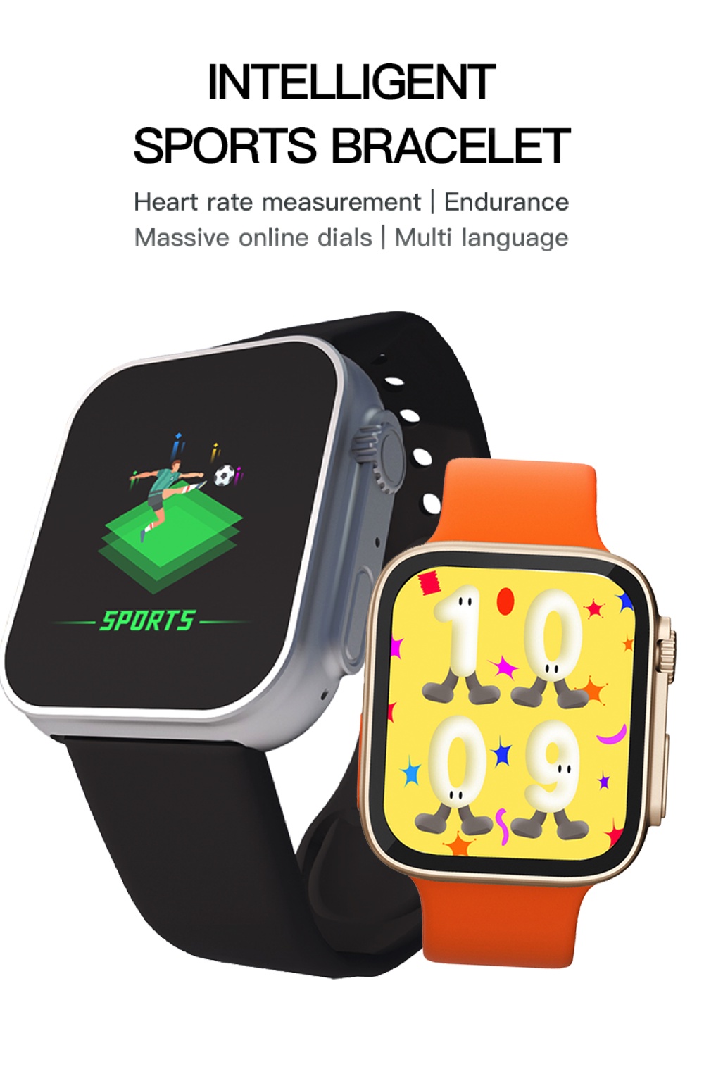 POSHI Men Women Smart Digital Watch Sport Color Full Touch Screen ...