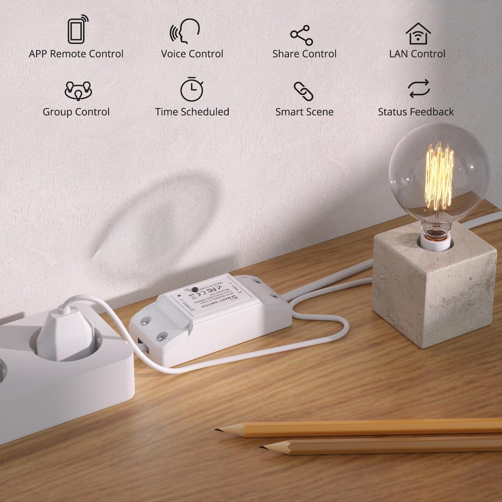 Woolley SWITCH-WF-BUP 10A WiFi Smart Switch Universal Breaker Timer APP ...