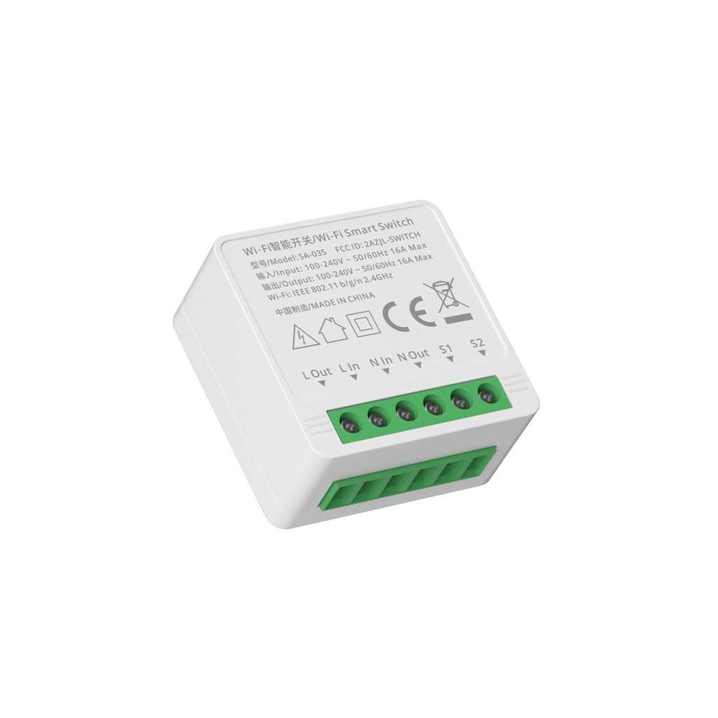 Woolley SA-035-16A-BUP 16A Wifi Smart Switch 2-way Control Mini Wifi ...