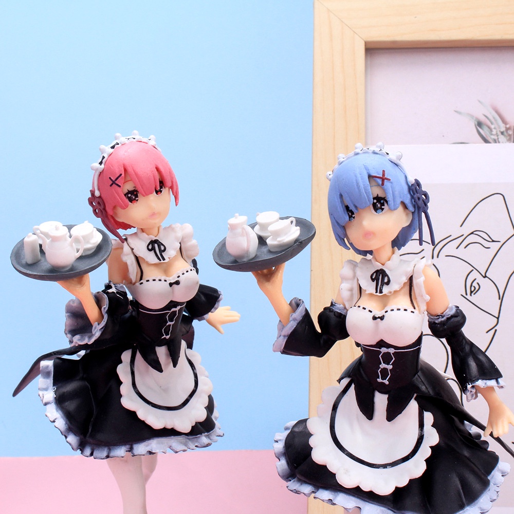 17.5cm Anime Re:Life in A Different World From Zero Ram Rem Apron Maid ...