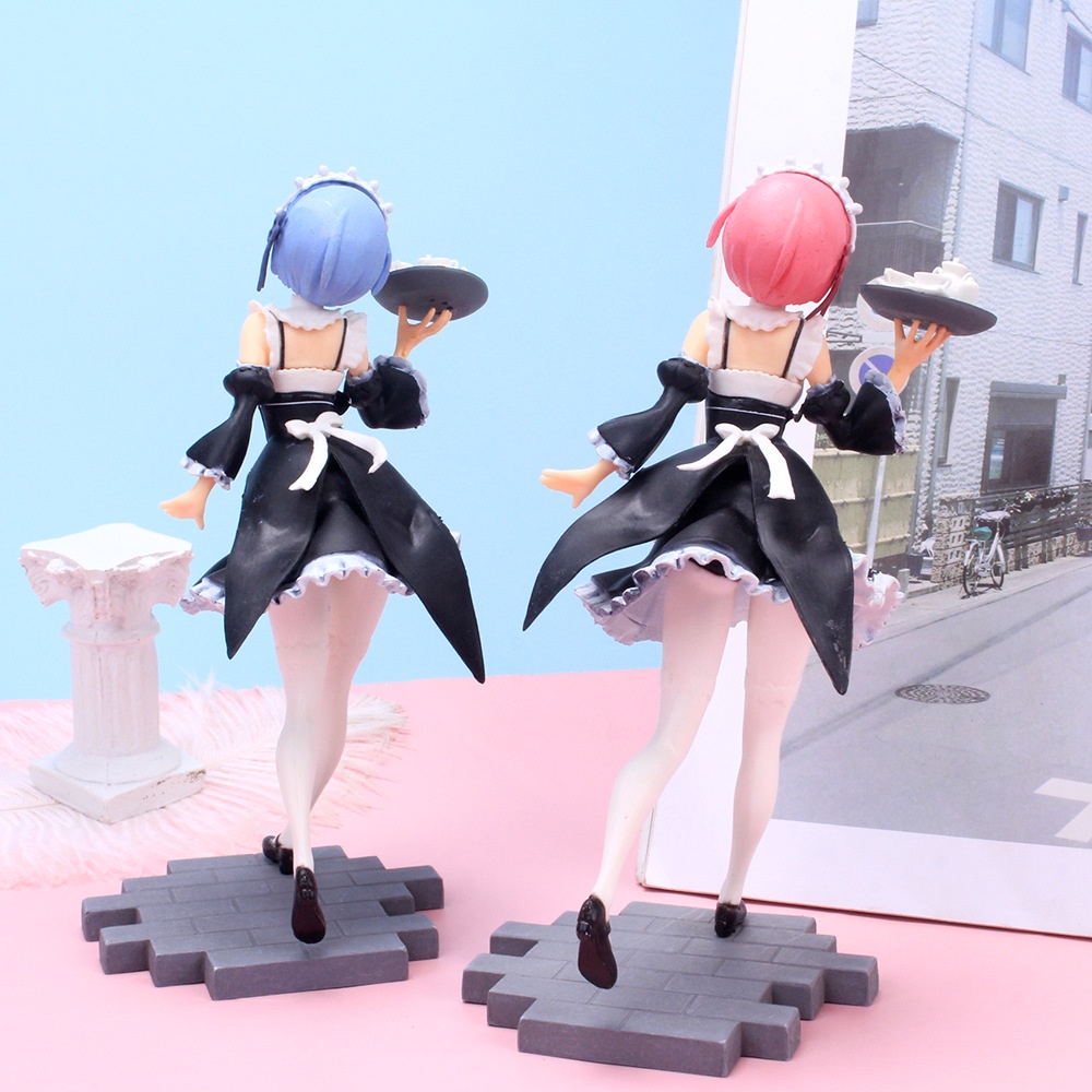 17.5cm Anime Re:Life in A Different World From Zero Ram Rem Apron Maid ...
