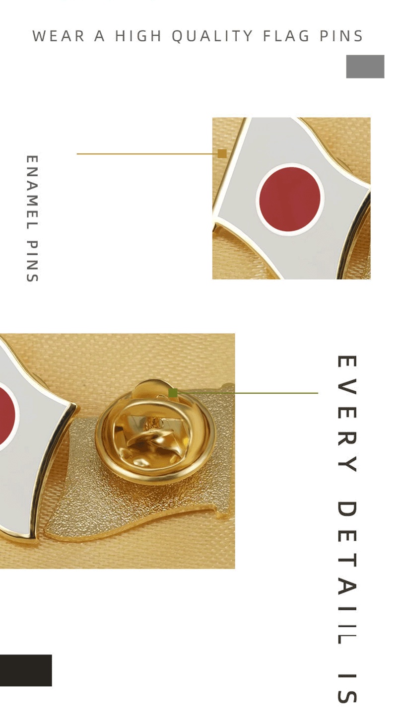 Asean Flag Pin Singapore/Malaysia/Thailand/Philippines/Vietnam Badge All over the World Flag ...