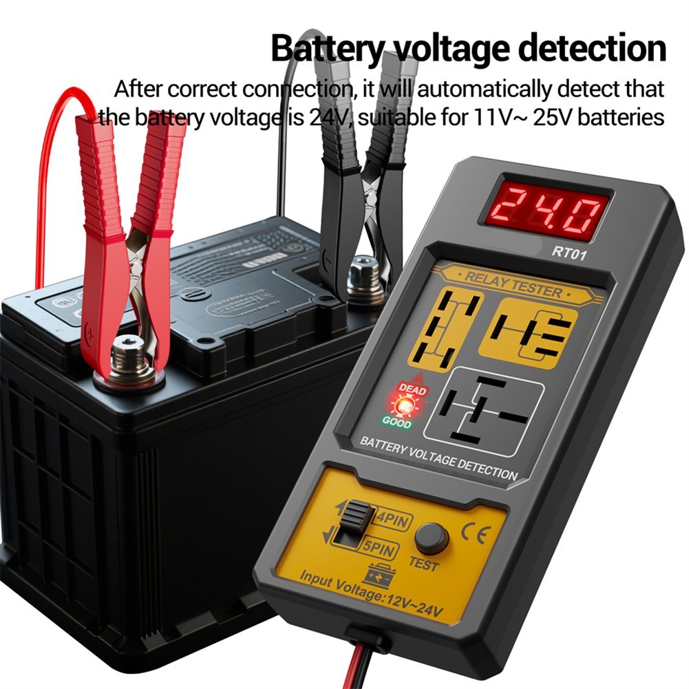 【HAPY】 Car relay tester battery digital display tester relay analyzer ...