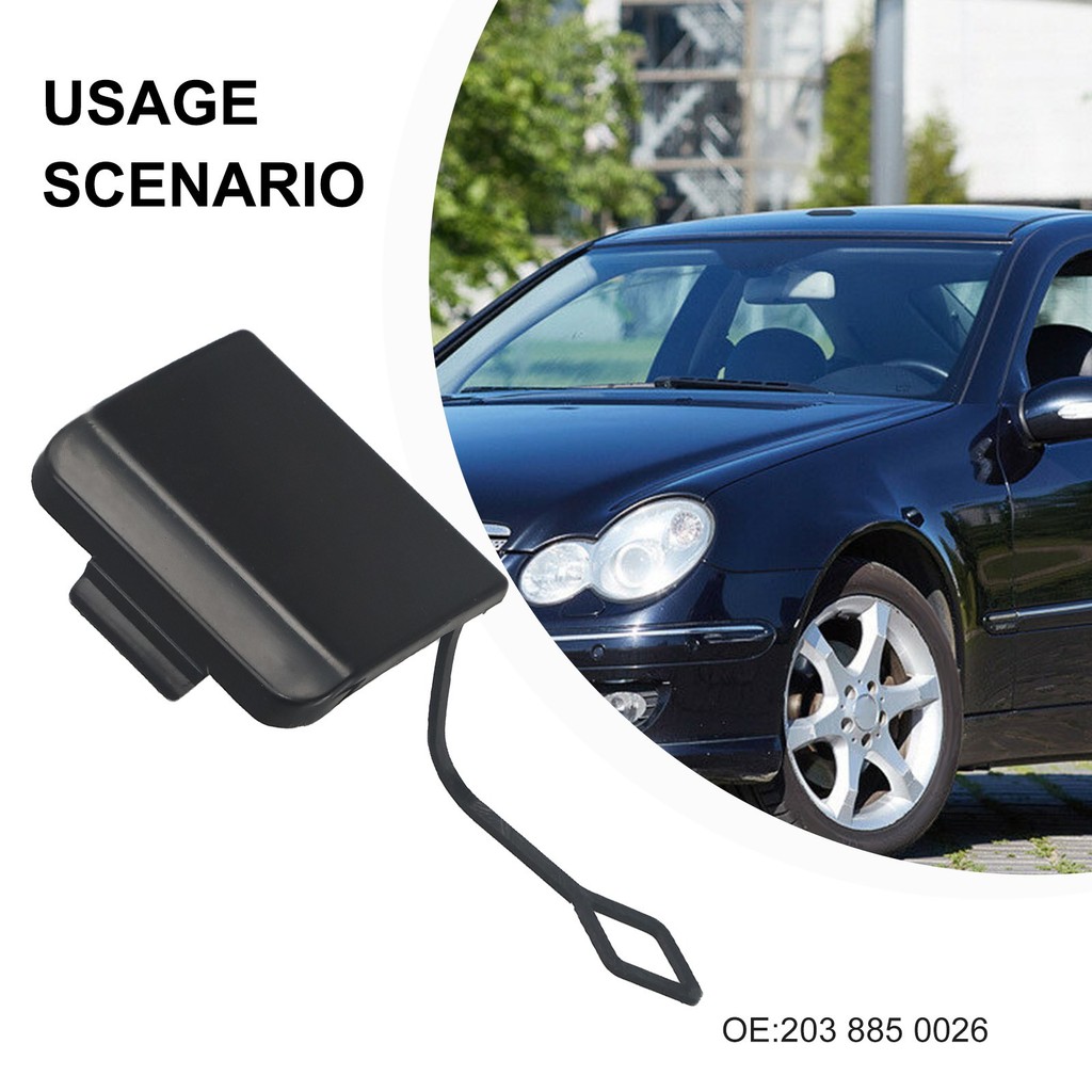 【S-HOT】Front Bumper Tow Hook Winch Cover For Mercedes For Benz For W203 ...