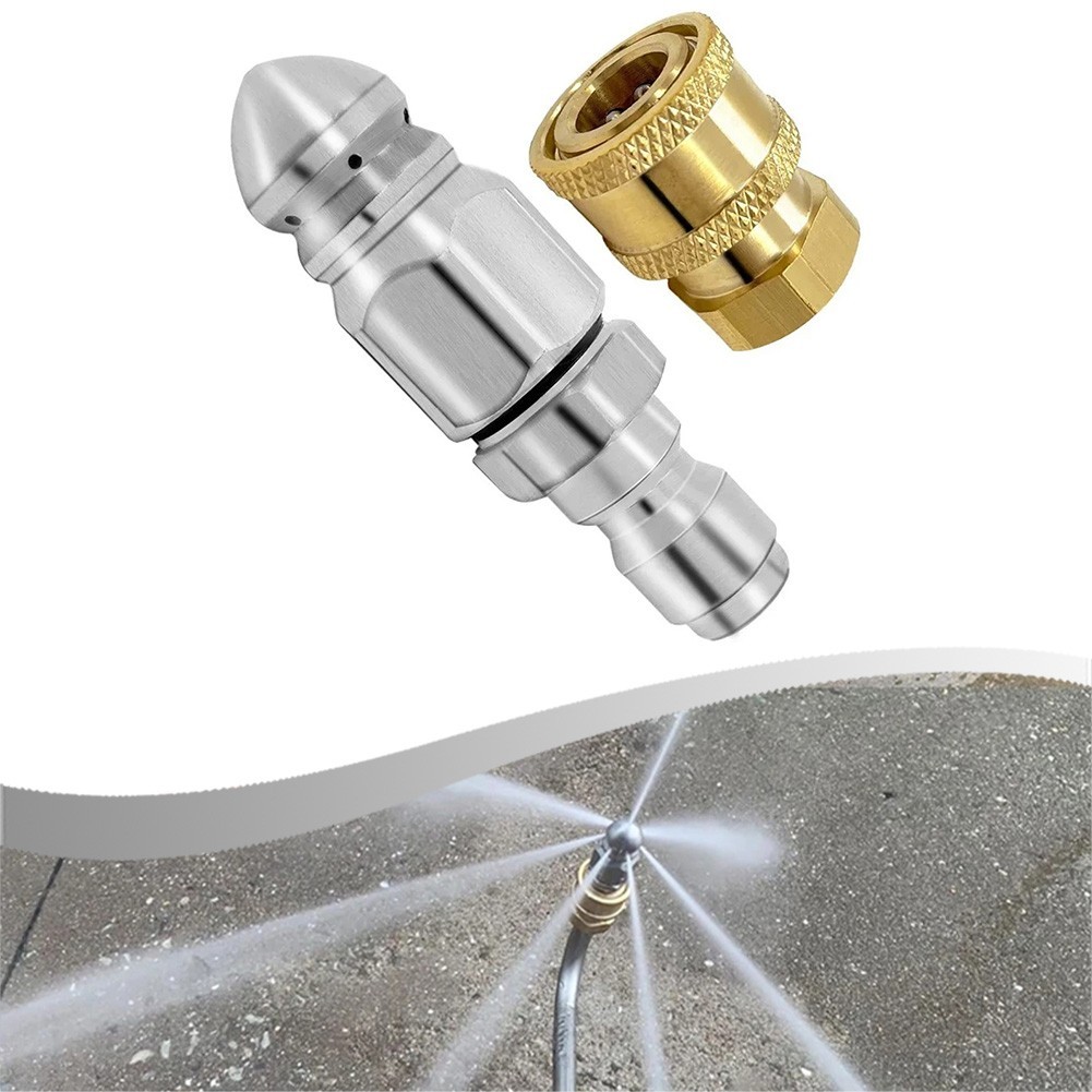 【ELCT】Sewer Jetting Nozzle 5000PSI with 1/4" Quick Connect Drain ...