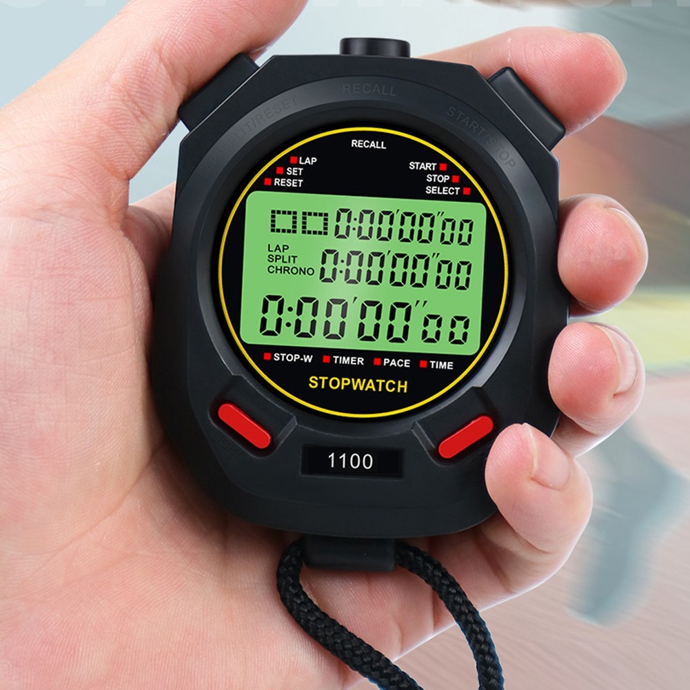 [my] Stopwatch Timer Lap Split Digital Alarm Large Display 3-Way 10/30 ...