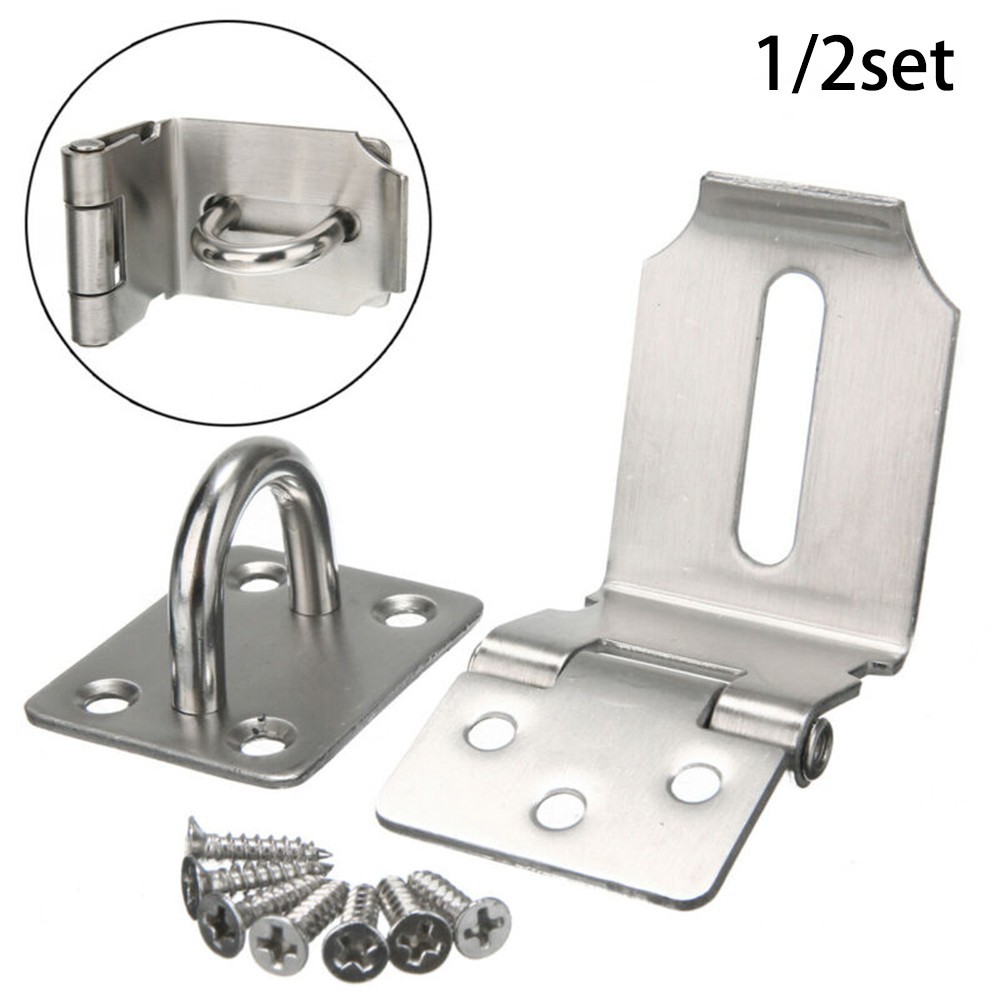 [HOUSE-Hot] 90 Degrees Stainless Steel Hasp And Staple Gate Door Shed ...